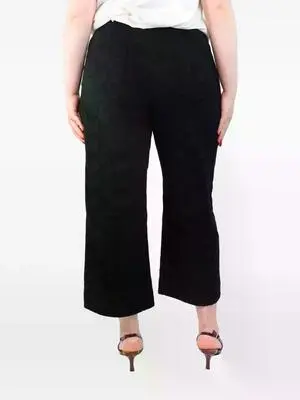 Oscar De La Renta Broderie Anglaise Cropped Trousers