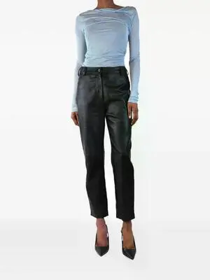 Stella McCartney Faux-leather Straight-leg Trousers