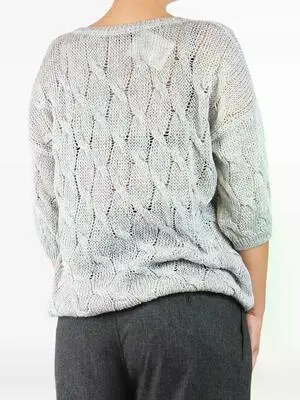 GENTRYPORTOFINO Sequined Cable-knit Sweater - Grey