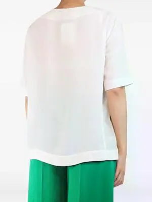 Etro Silk Boat Neck Short Sleeve Top