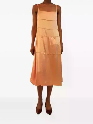 Carven Square-neck Tiered Midi Dress