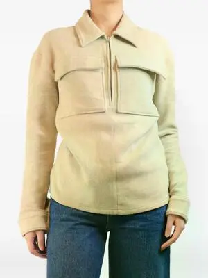 Victoria Beckham Half-zip Pocket Sweater