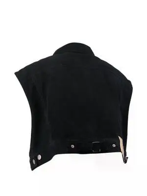 Prada Corduroy Cropped Sleeveless Jacket