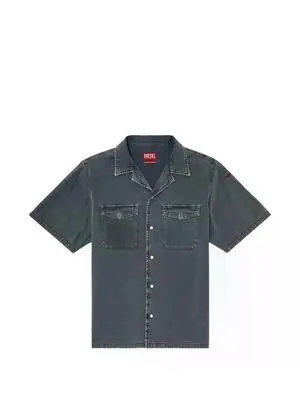 DIESEL® Bowling Shirt In Denim - Grey