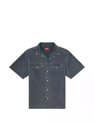 DIESEL® Bowling Shirt In Denim - Grey
