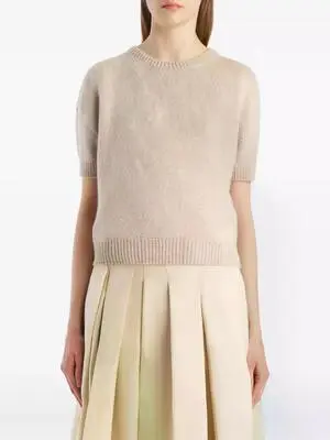 Khaite Golden Cashmere Crewneck Sweater