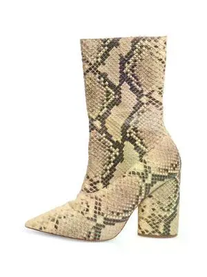 ADIDAS X YEEZY Pointed-toe Snakeskin-effect Boots