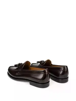 G.H.BASS Chocolate Leather Tassel Detail Loafers - Brown
