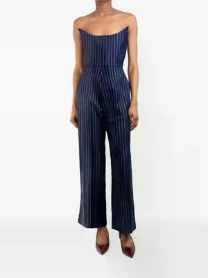 Alex Perry Strapless Pinstripe Jumpsuit
