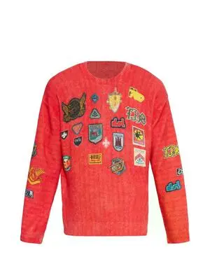 DIESEL® K-patcy Patch-detail Sweater - Red