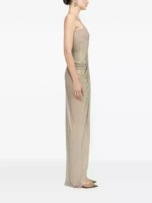 NISSA Crystal-embellished Tulle Maxi Dress