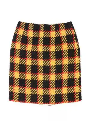 Marni Bouclé Check Pencil Skirt