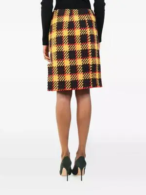 Marni Bouclé Check Pencil Skirt