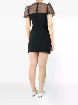Red Valentino Mesh Polka-dot Mini Dress