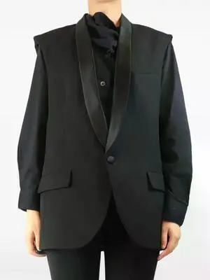 RABENS SALONER Shawl Lapel Waistcoat - Black