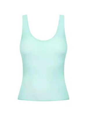 MAISON CLOSE Double Sens Sheer Tank Top - Green