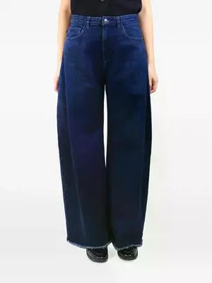 MARQUES' ALMEIDA Wide-leg Raw Hem Jeans - Blue
