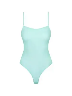 MAISON CLOSE Double Sens Pastel Thong Bodysuit - Blue