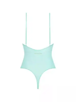 MAISON CLOSE Double Sens Pastel Thong Bodysuit - Blue