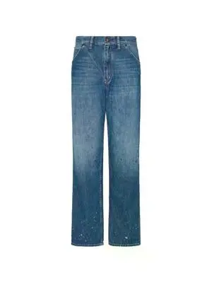 MAISON MARGIELA Paint-splatter Straight-leg Jeans - Blue