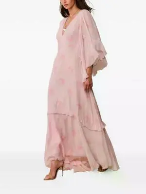 LoveShackFancy Brinley Floral Print Maxi Dress
