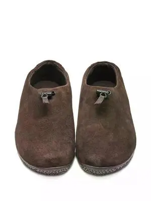 Suicoke Leather Slip-on Sneakers