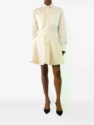 Alaïa Long-sleeve Pleated Mini Dress