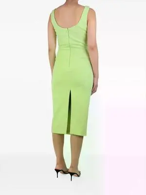 Osman Sleeveless Twist Detail Midi Dress With Cut-out Detailing