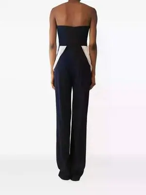 Galvan Strapless Jumpsuit With Fringe Detailing