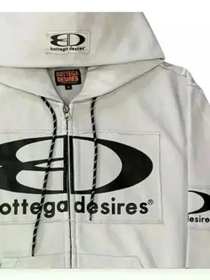 BOTTEGA DESIRES Logo-print Zip-up Hoodie