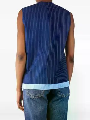 Marni Virgin Wool Pinstripe Sleeveless Top