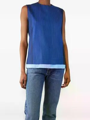 Marni Virgin Wool Pinstripe Sleeveless Top