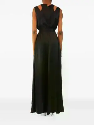Kenzo Belted Sleeveless Silk Maxi Dress