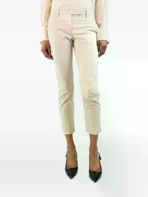 Brunello Cucinelli Cropped Slim-fit Trousers - Neutrals