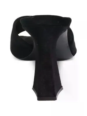 GIUSEPPE ZANOTTI Square-toe Velour Sandals