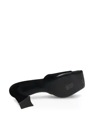 GIUSEPPE ZANOTTI Square-toe Velour Sandals