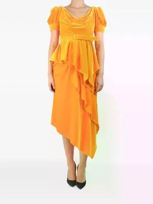 SELF-PORTRAIT Velour Skirt And Blouse Set