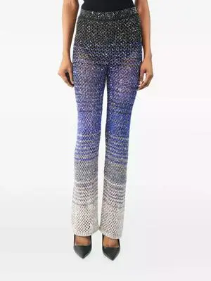 Missoni Sequin-embellished Slim-fit Trousers - Blue