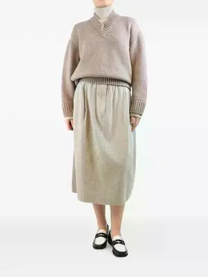 BOBOUTIC Pleated Midi Skirt