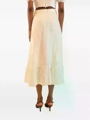 Paige Ruffle Trim Cotton Skirt Top Set
