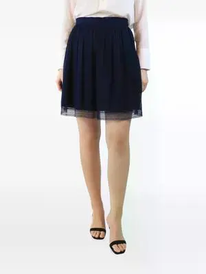 Dior Lace-trimmed Silk Chiffon Mini Skirt