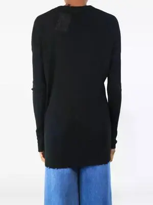 Helmut Lang Distressed Ribbed-knit Cardigan