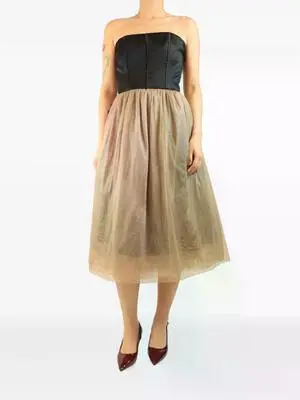 Brunello Cucinelli Strapless Midi Dress - Neutrals