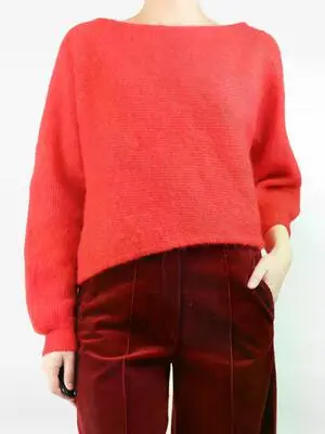 Ba&sh Off-shoulder Long-sleeved Sweater - Red