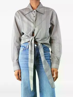 Our Legacy Check Tie-front Shirt - Black