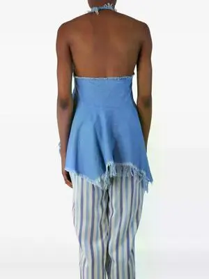 MARQUES' ALMEIDA Frayed Halterneck Top