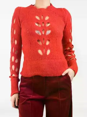 ISABEL MARANT VINTAGE Cut-out Sweater - Red