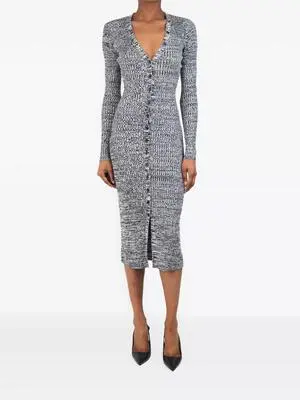 Baum Und Pferdgarten Melange Ribbed-knit Midi Dress