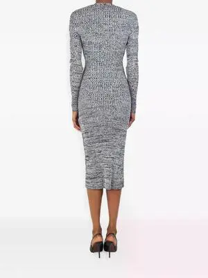 Baum Und Pferdgarten Melange Ribbed-knit Midi Dress