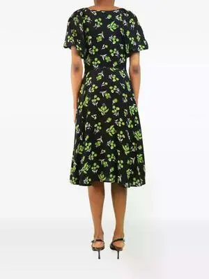 Prada Floral Print Midi Dress